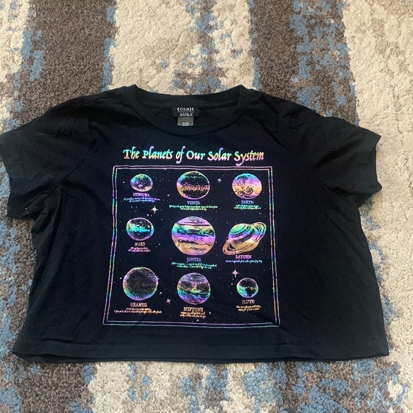 Cosmic Aura | Tops | Juniors Solar System Crop Top | Poshmark